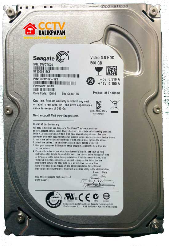 Hardisk HDD CCTV Seagate Skyhawk 500 GB / 500 Gigabyte